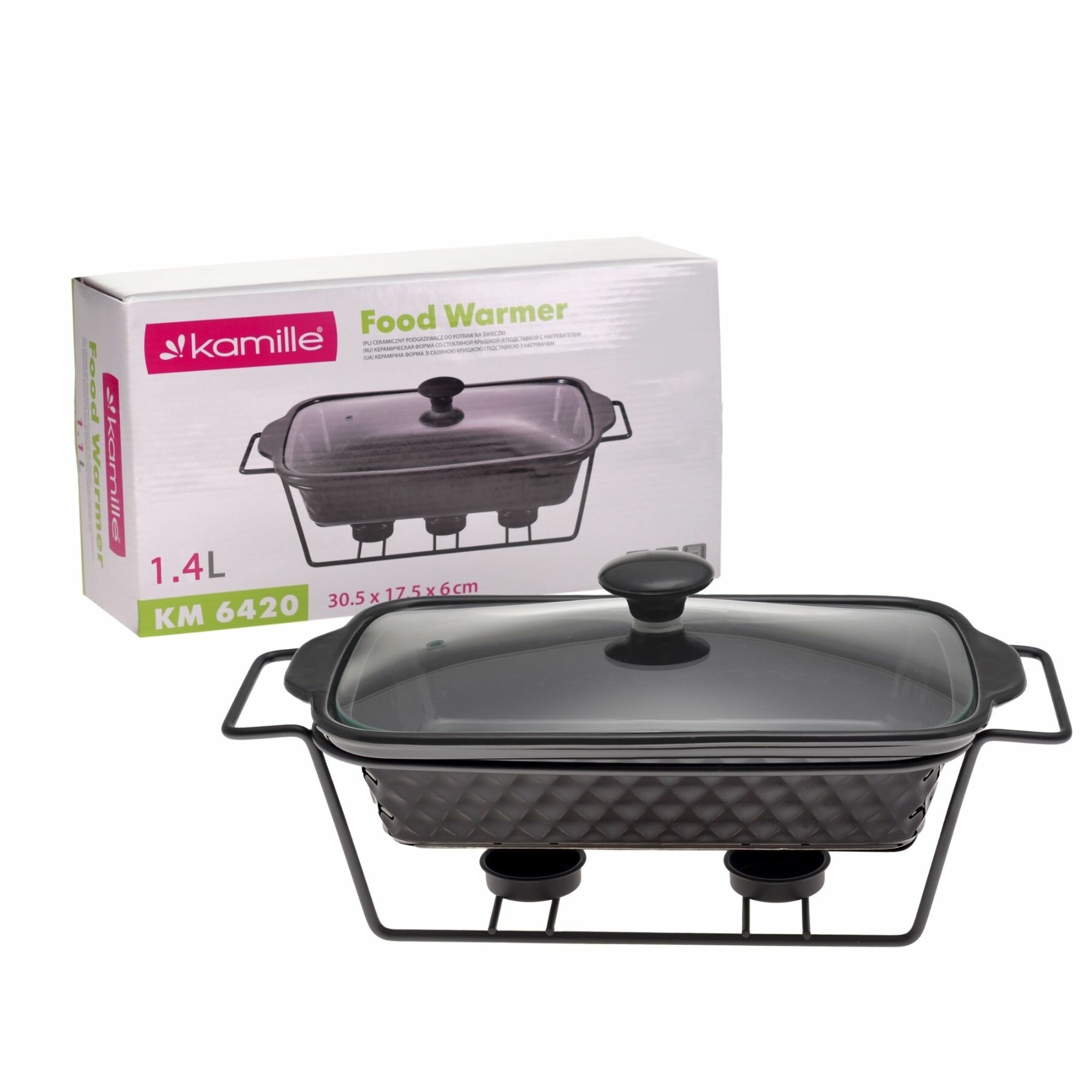 Мармит керамический 1,4 л. прямоугольный Kamille KM 6420