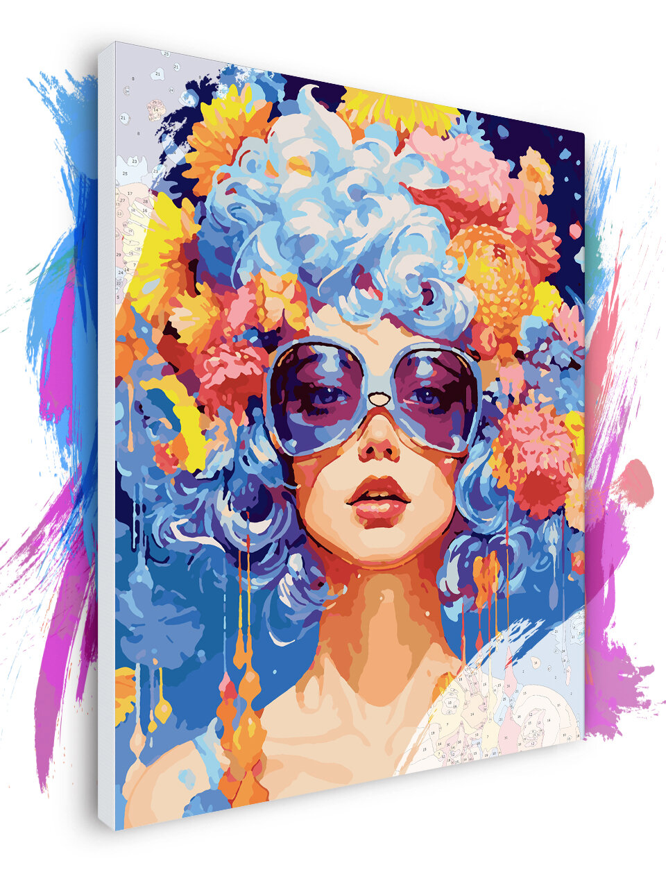 Картина по номерам на холсте Flower woman, 90 х 120 см