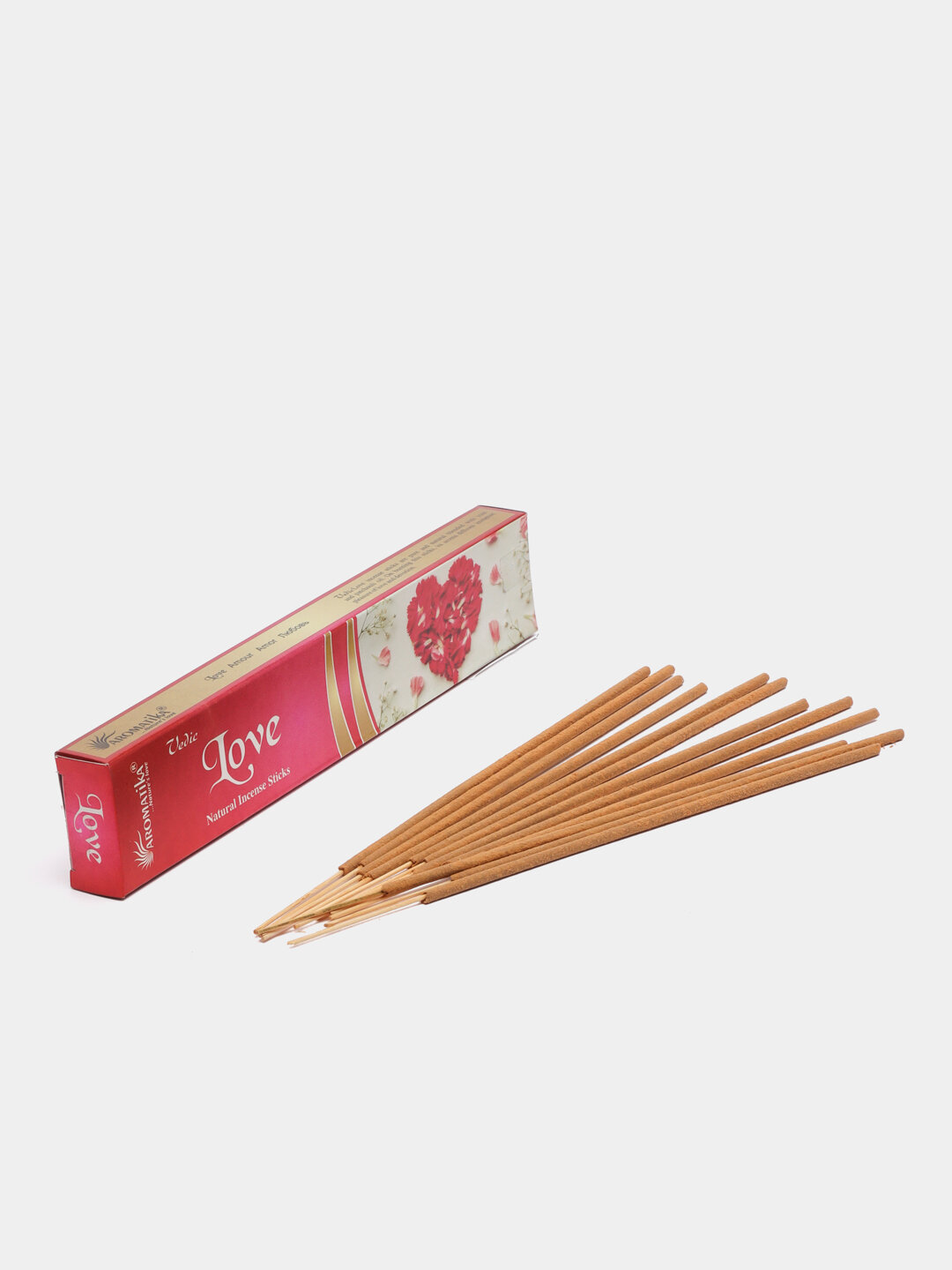 Vedic LOVE Natural Incense Sticks, Aromatika (любовь натуральные ароматические палочки, Ароматика), 15 г.