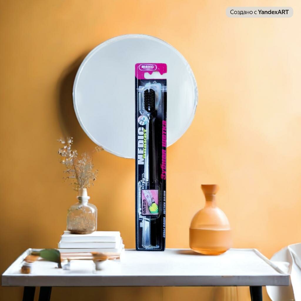 Зубная щётка ZABORDINOFF MAKC- черный кристалл-для брекетов, упаковка Блистер, чёрная