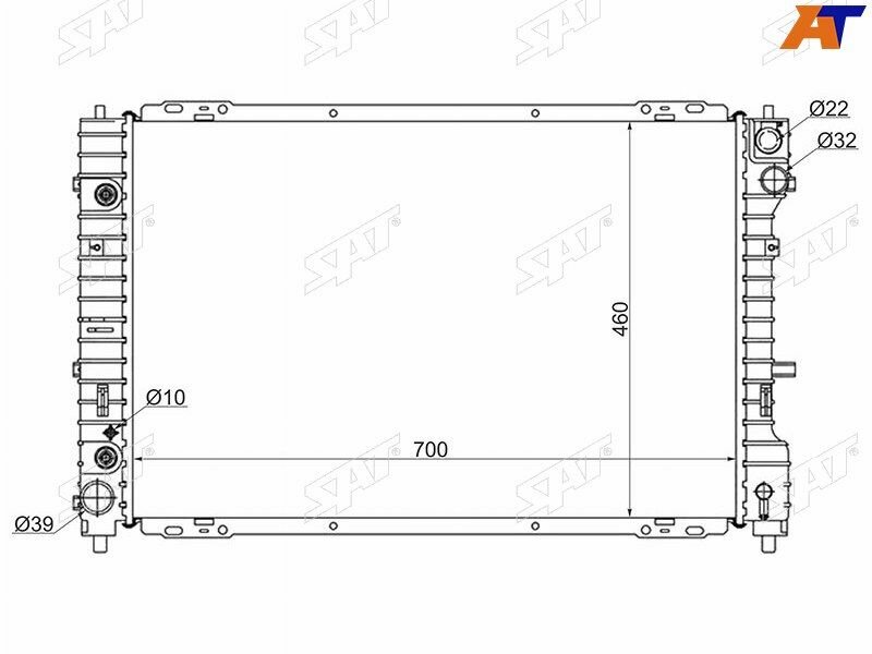 . SAT Радиатор охлаждения двигателя для Ford Escape 00-12 / Maverick 00-07 / Mazda Tribute 00-07