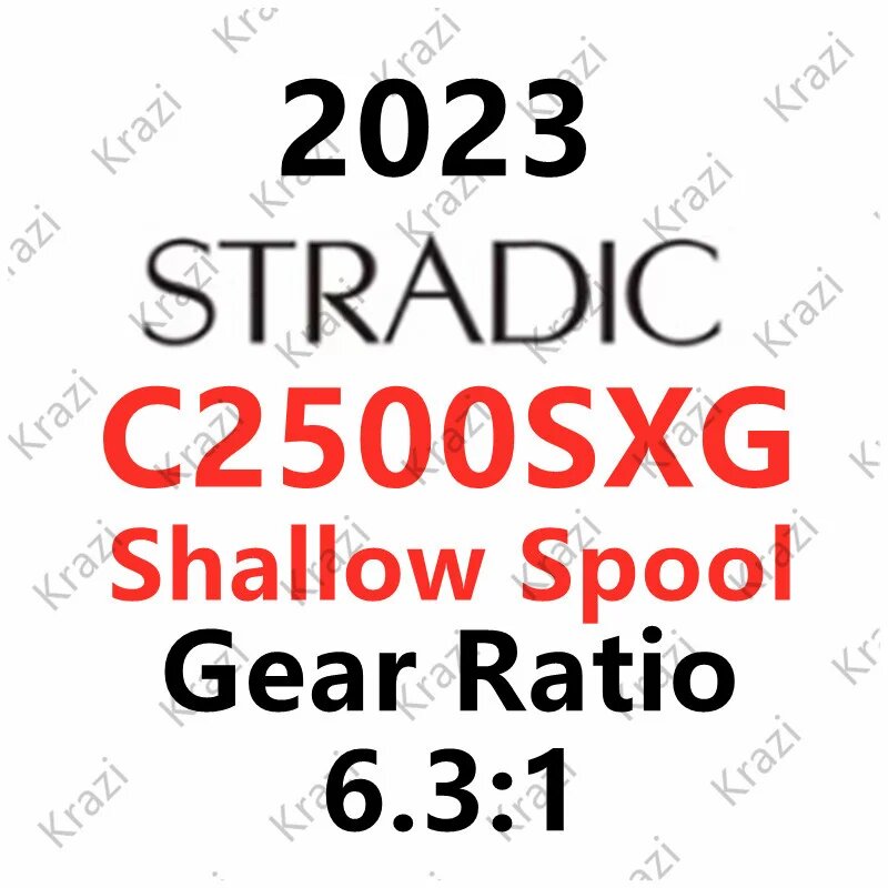 Shimano Stradic 2023 C2500SXG, 6.3:1, серый