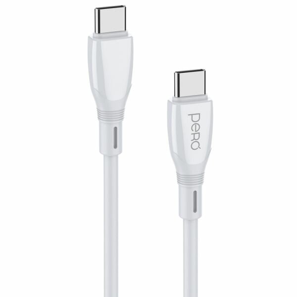 Кабель PERO DC11 Type-C - Type-C 3м 3A 60W White (Белый)