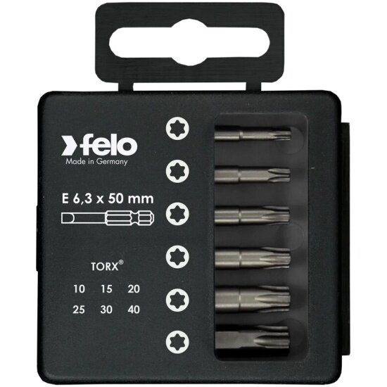 Набор бит Felo 03691516 Tx Industrial 50 мм в кейсе, 6 шт
