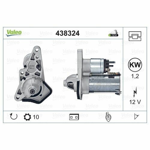Стартер Valeo 438324 для Renault Duster, Logan II, Megane IV