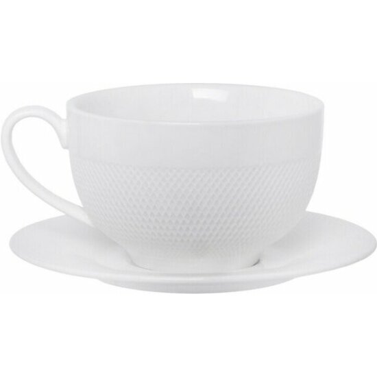 Чайная пара Tudor ENGLAND Royal Sutton 350 мл. (чашка + блюдце) в фирменной коробке (TU2755C)