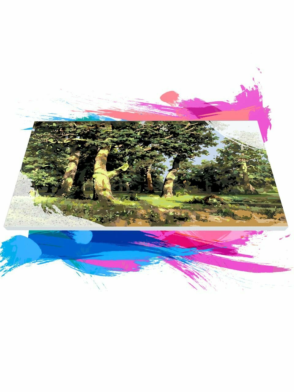 Картина по номерам на холсте Иван Шишкин - Дубовая роща, 50 х 80 см