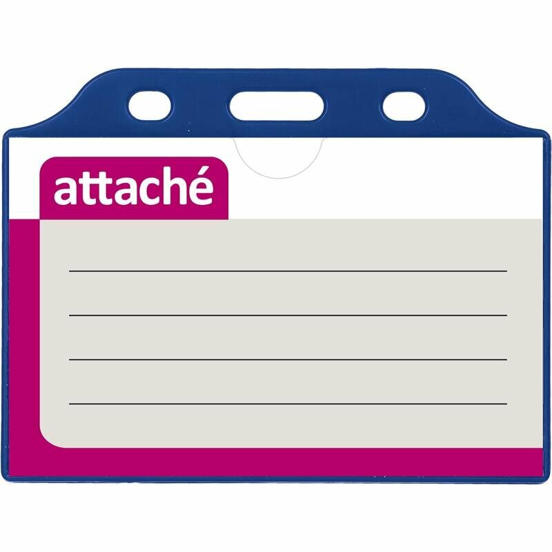 Бейдж Attache горизонтальный 85х55, синий, T-732H, 1550708