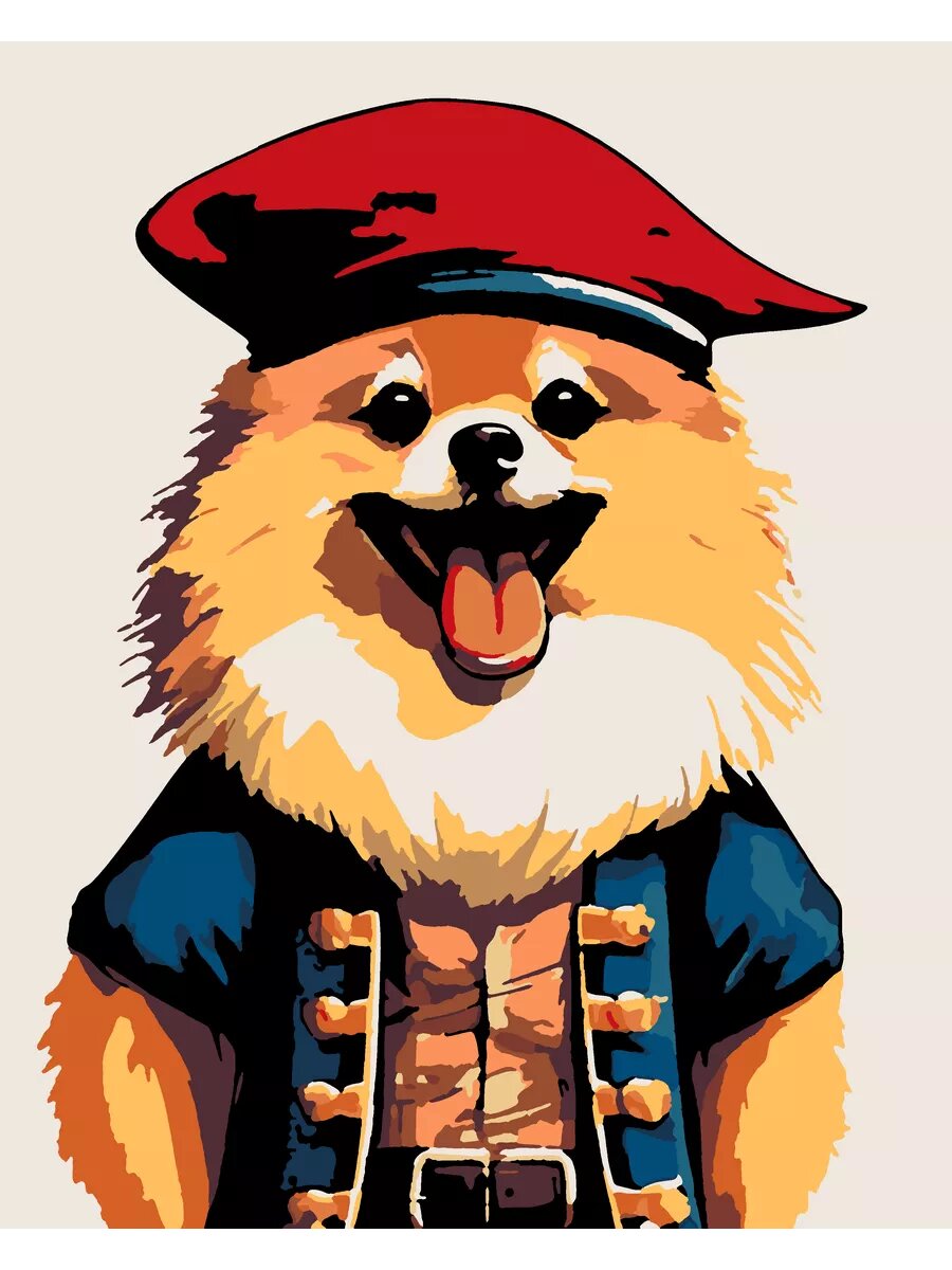 Картина по номерам Шпиц 40х50 см