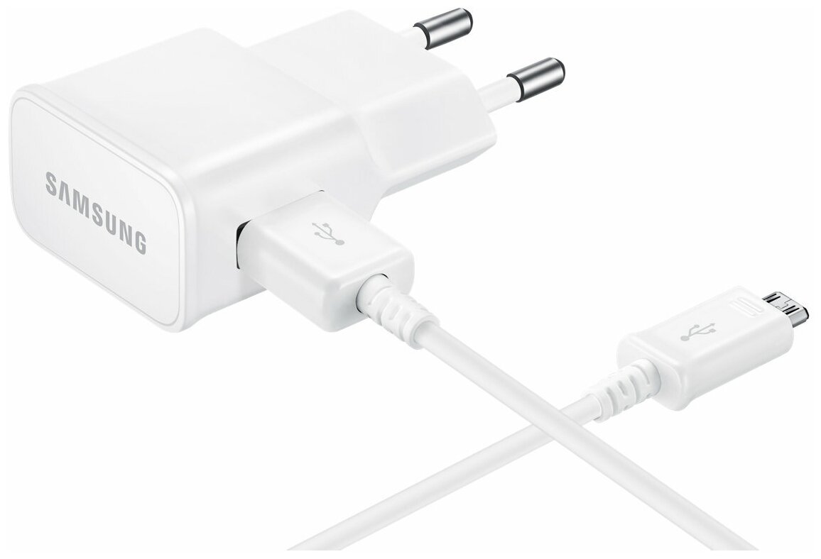 Сетевое зарядное устройство Samsung 10W Travel Adapter with Micro-USB Cable White EP-TA12EWEUGRU