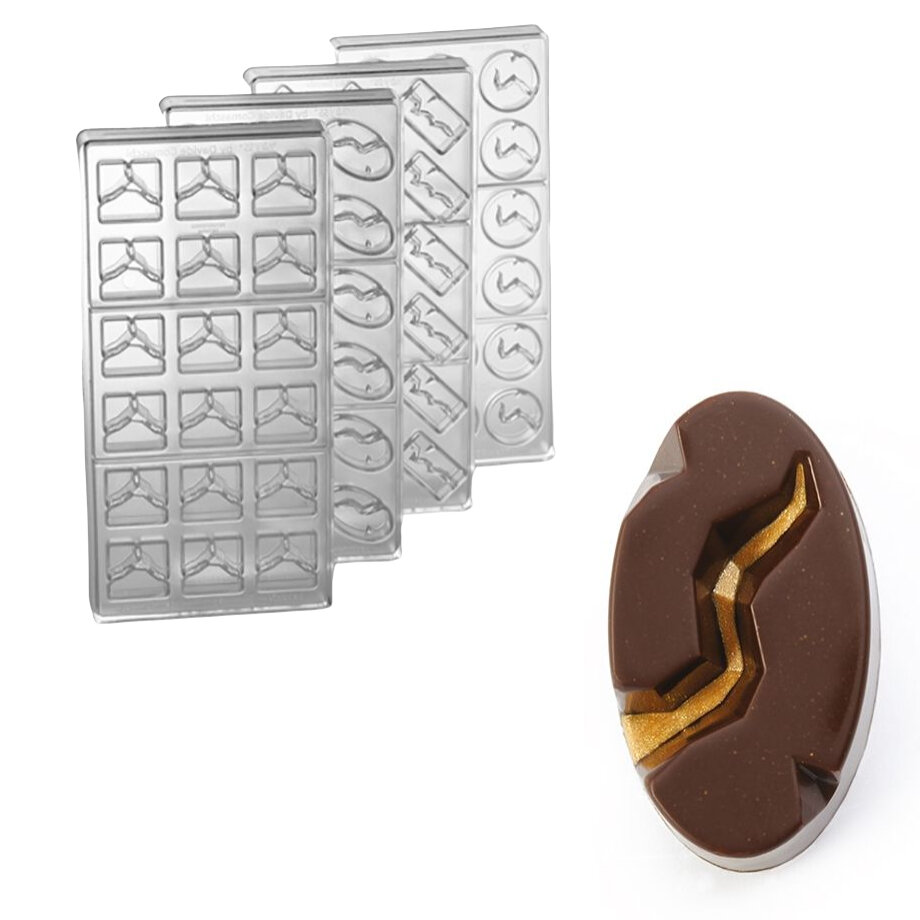 Форма для шоколадных конфет пралине наперсток Martellato / Формочка кулинарная из пластика для приготовления шоколадных конфет / Молд кондитерский для шоколада MA1982 / Трафарет для сладостей / Товары для кондитеров
