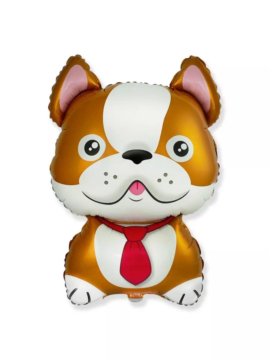 Французский бульдог коричневый, фольгированный шар (28"/71 см ) 1 шт. / FLEX METAL, Испания