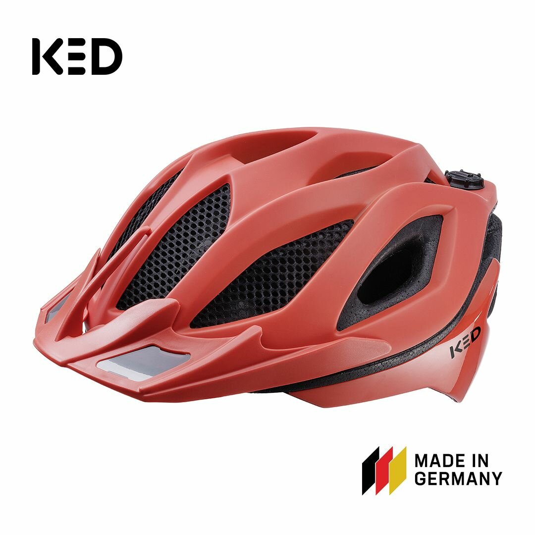 Шлем велосипедный взрослый мужской, женский, подростковый, защитный велошлем KED Spiri Two Trend Coral red Matt, для самоката, роликов и скейтборда, размер L (55-61 см)