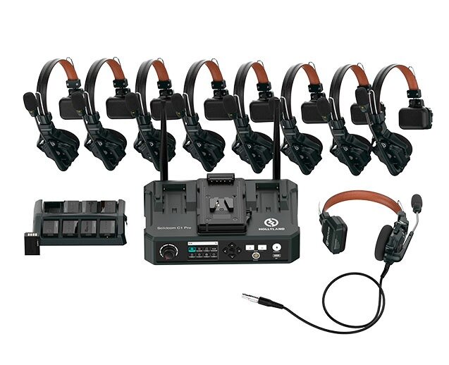 Hollyland Solidcom C1-8S with HUB Полнодуплексная беспроводная интерком-система 350 метров в прямой видимости Solidcom C1 с базовой станцией на 8 абонентов