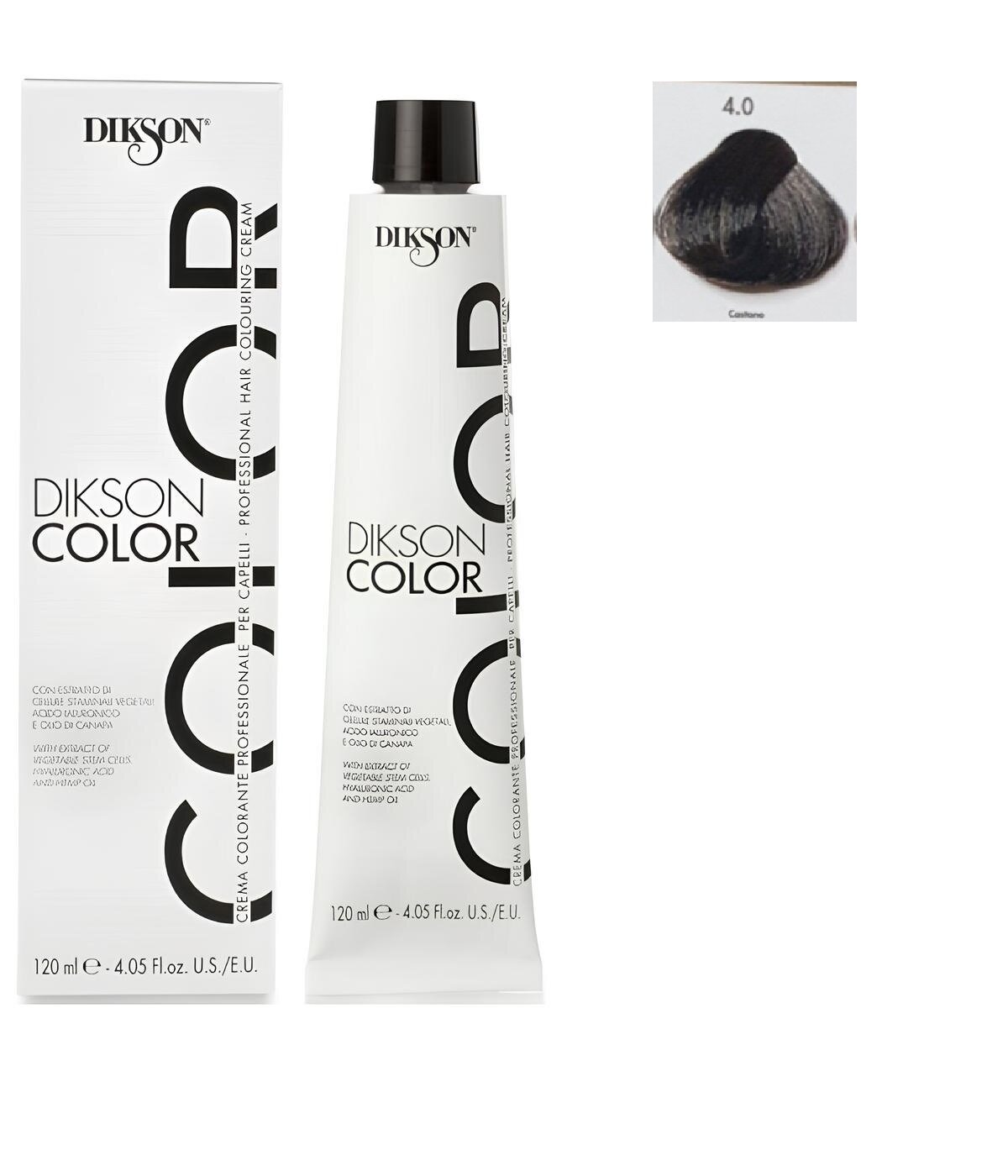 Краска для волос DC 4/0 каштановый Dikson NATURALI Castano, 120 мл
