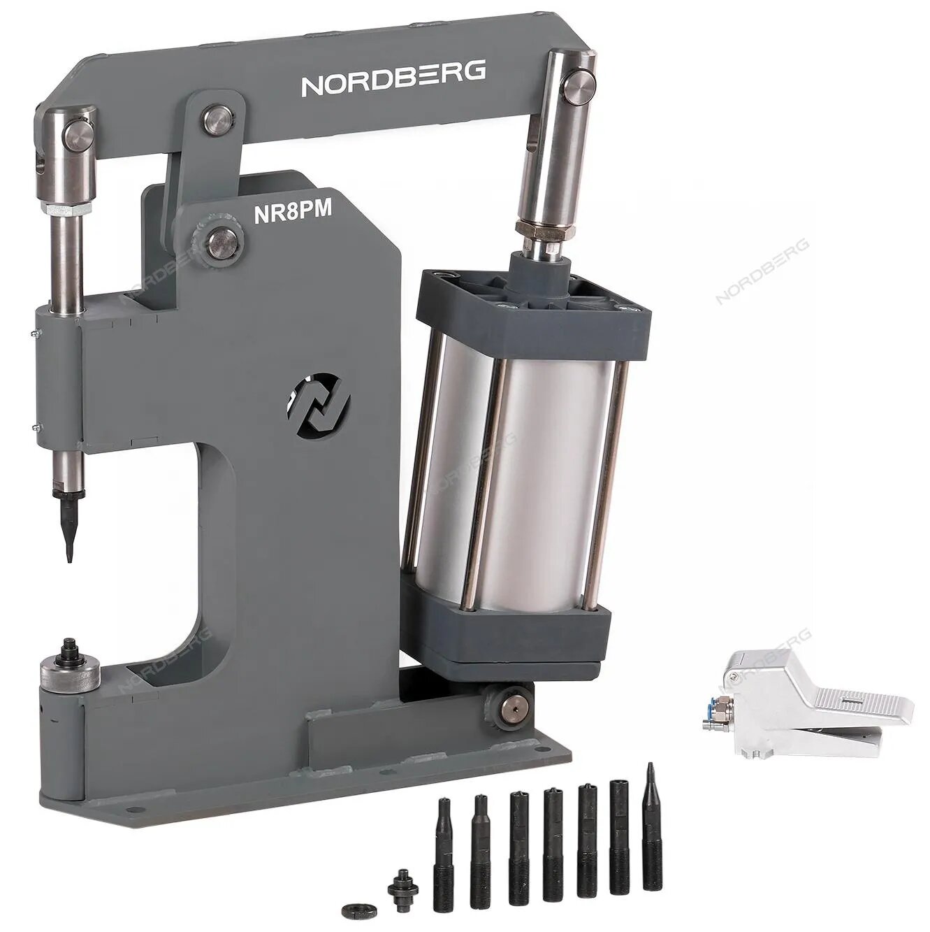 NR8PM Пневматический станок для заклепки грузовых тормозных колодок цилиндр 160 NORDBERG NR8PM