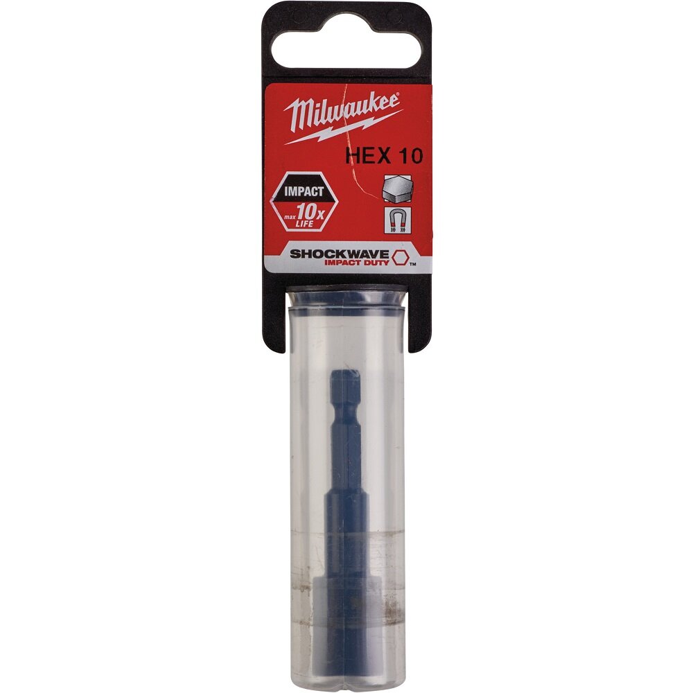 Торцевая насадка Milwaukee Shockwave 1/4" Hex 10x65мм, 4932352543
