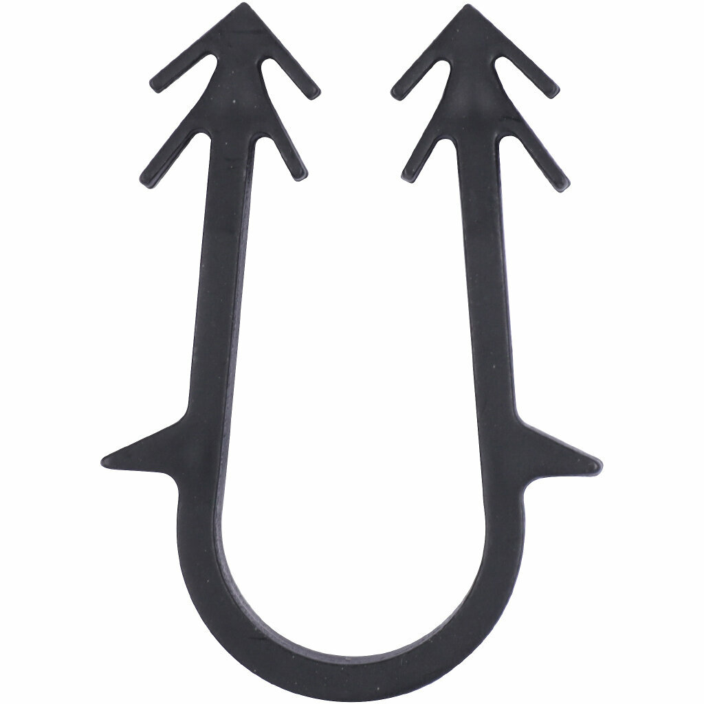 Скоба якорная STOUT с двойным якорем высотой 50 мм для труб д.16-20 мм черная