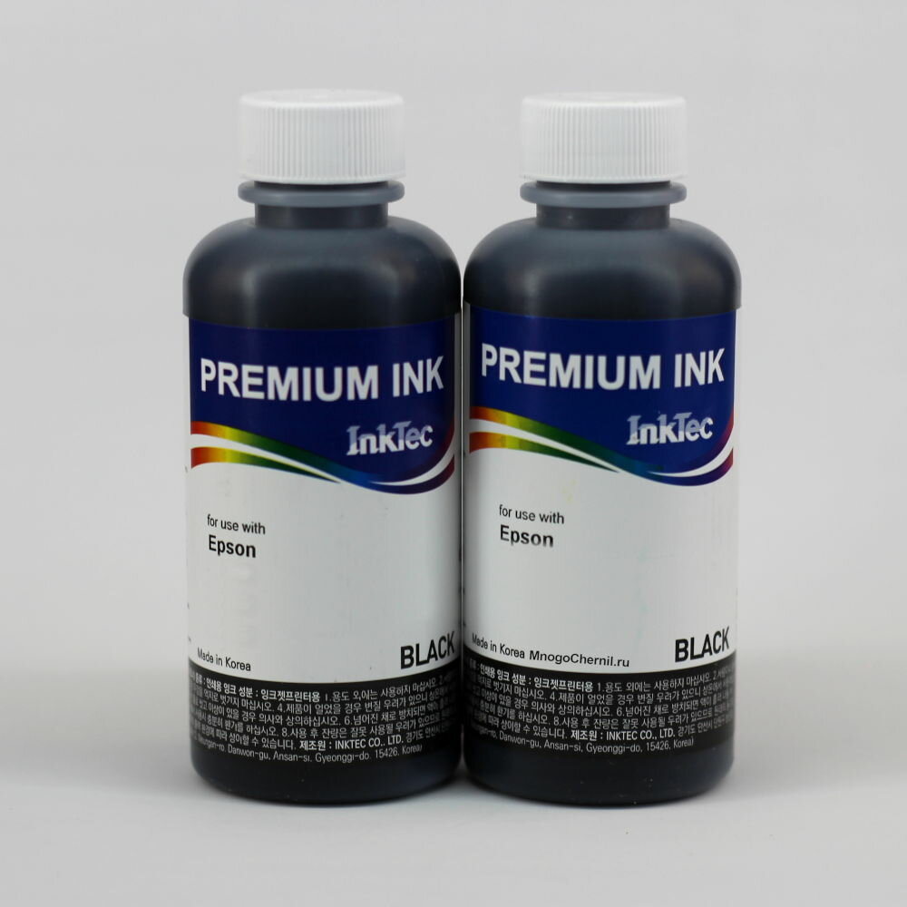Чернила для Epson M3178, M1128, M2178, M3148, M1129, M1108, M2148 (пигментные InkTec) Black, комплект 2 x 100 мл