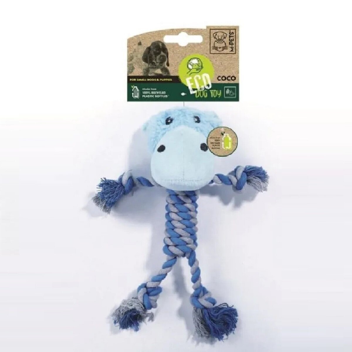 M-PETS Игрушка мягкая для собак Бегемотик Коко 33 см