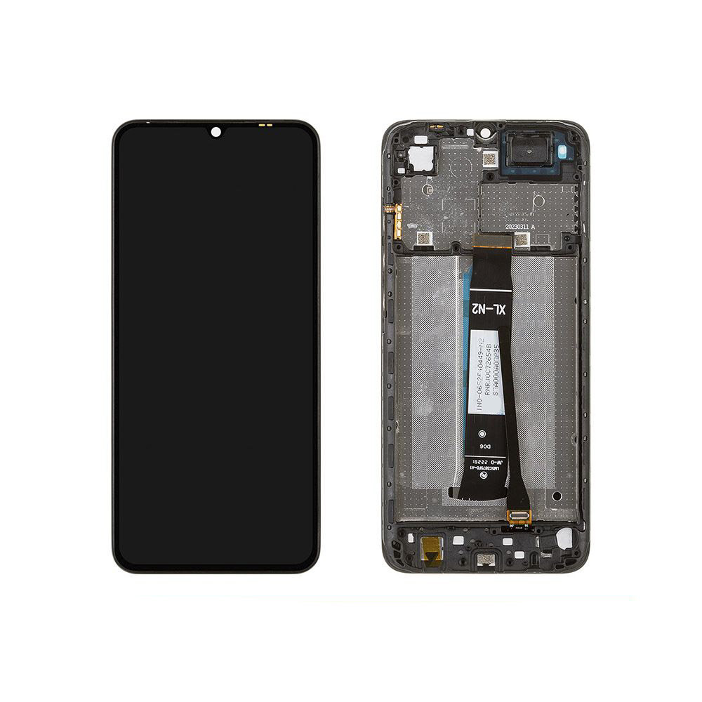 Дисплей (экран) в сборе с тачскрином для Xiaomi Redmi A1, A1 Plus, A2 Plus черный с рамкой (Premium LCD) / 720x1600