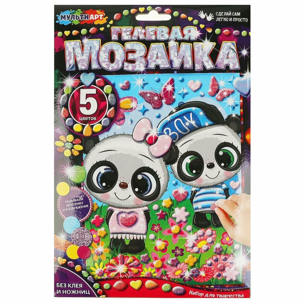 Гелевая мозаика 17х23 см. панды MultiArt GEL-PAND