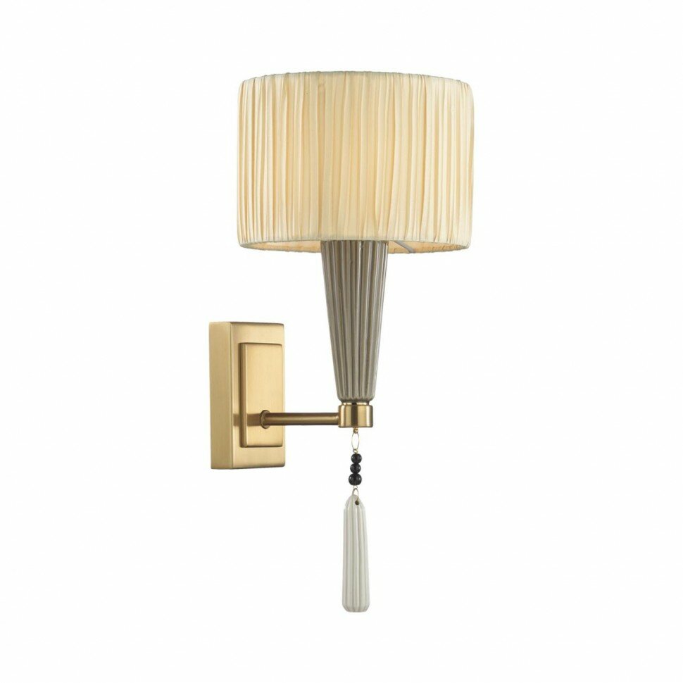 Odeon Light 5403/1W CLASSIC ODL_EX23 171 бронзовый/светло-коричневый/кремовый металл/керамика/ткань Бра E14 1*40W LATTE