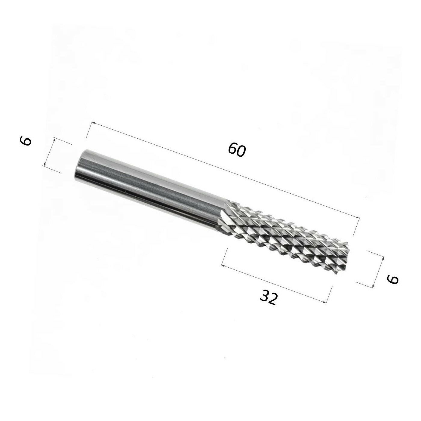 Фреза DJTOL NST632 рашпильная кукуруза (по акрилу (оргстеклу), дереву, ДСП)