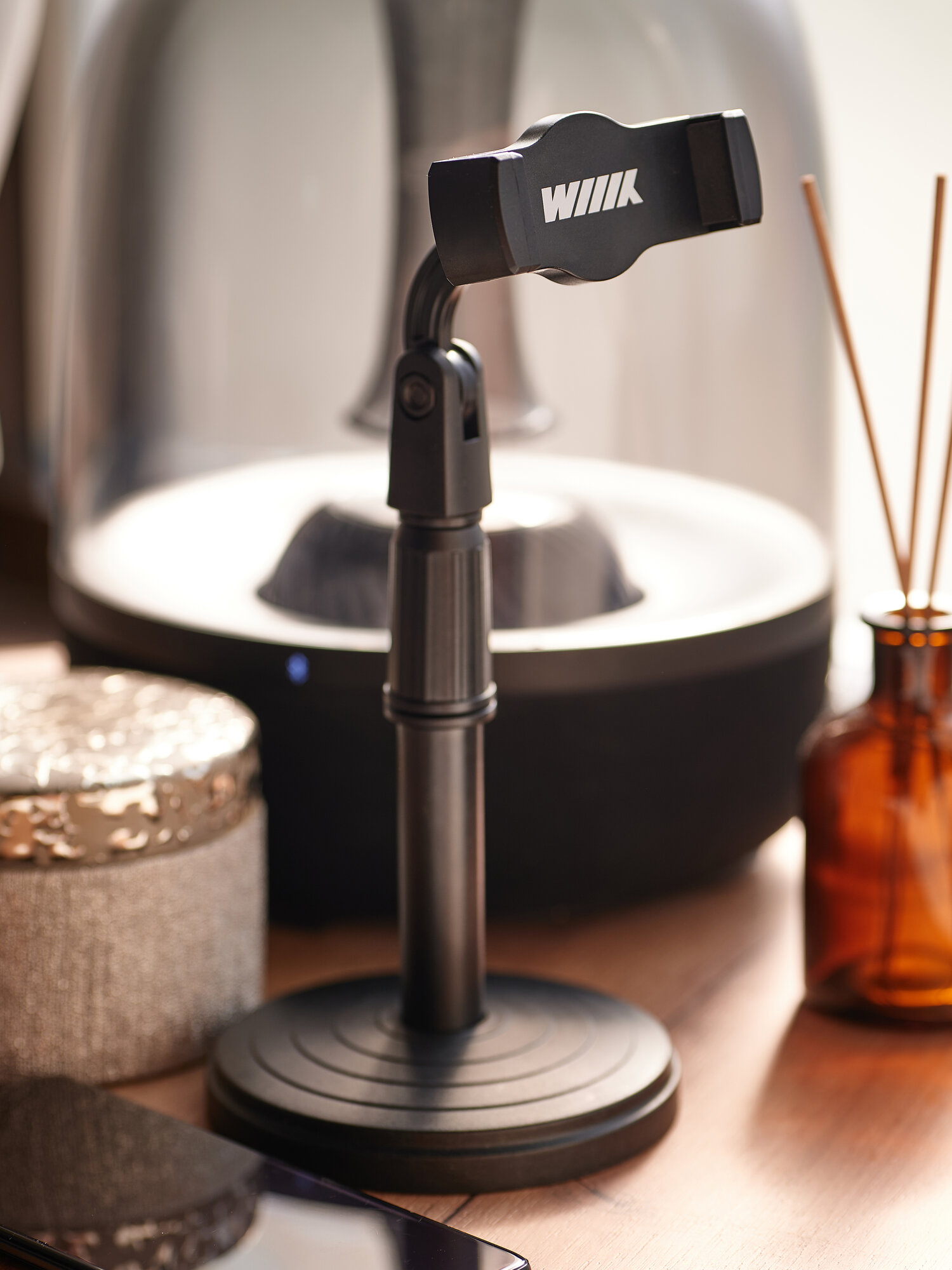 Телескопическая подставка WIIIX, для телефона/планшета/электронной книги, черная, пластик