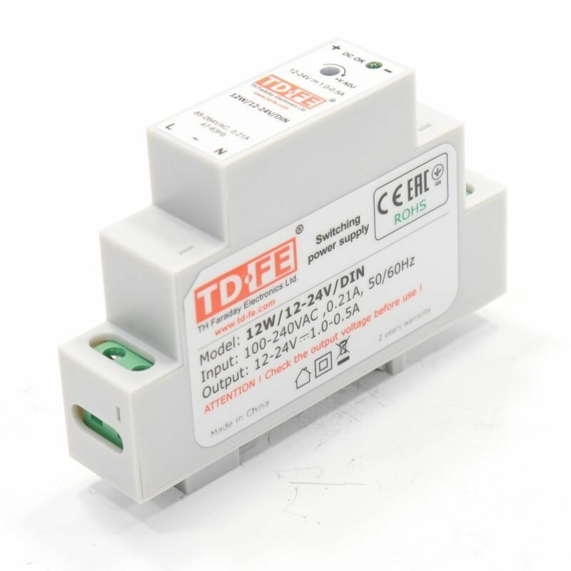 Блок питания 12-24V на DIN рейку