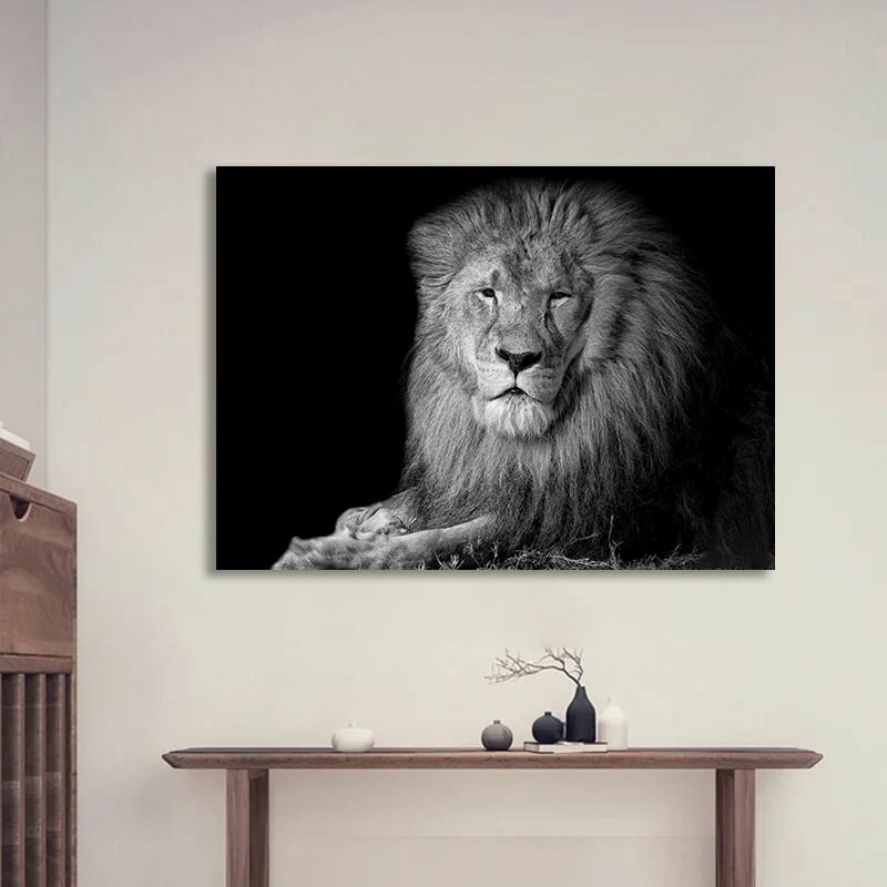 Картина ВсеКартины. Тут "Львы", на подрамнике, поп-арт, 50 см x 70 см