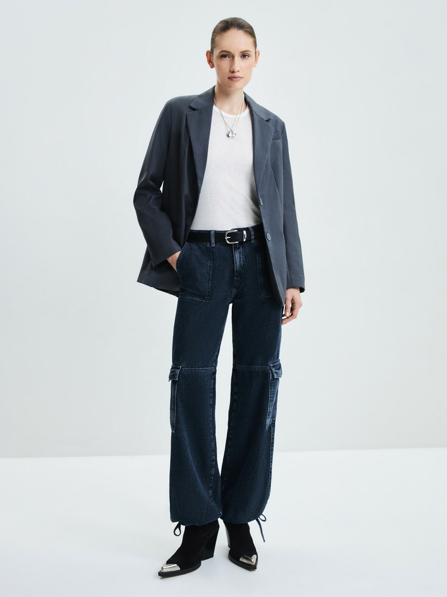 Джинсы широкие 