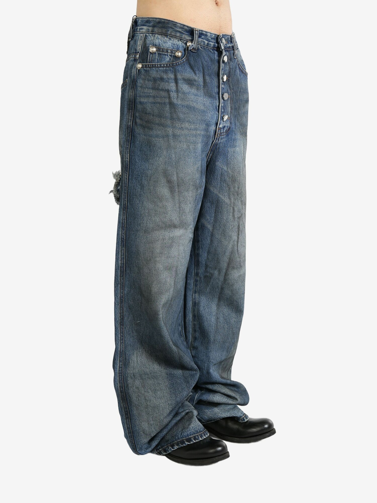 Джинсы THUG CLUB Distressed jeans, размер 50, blue — фото 1