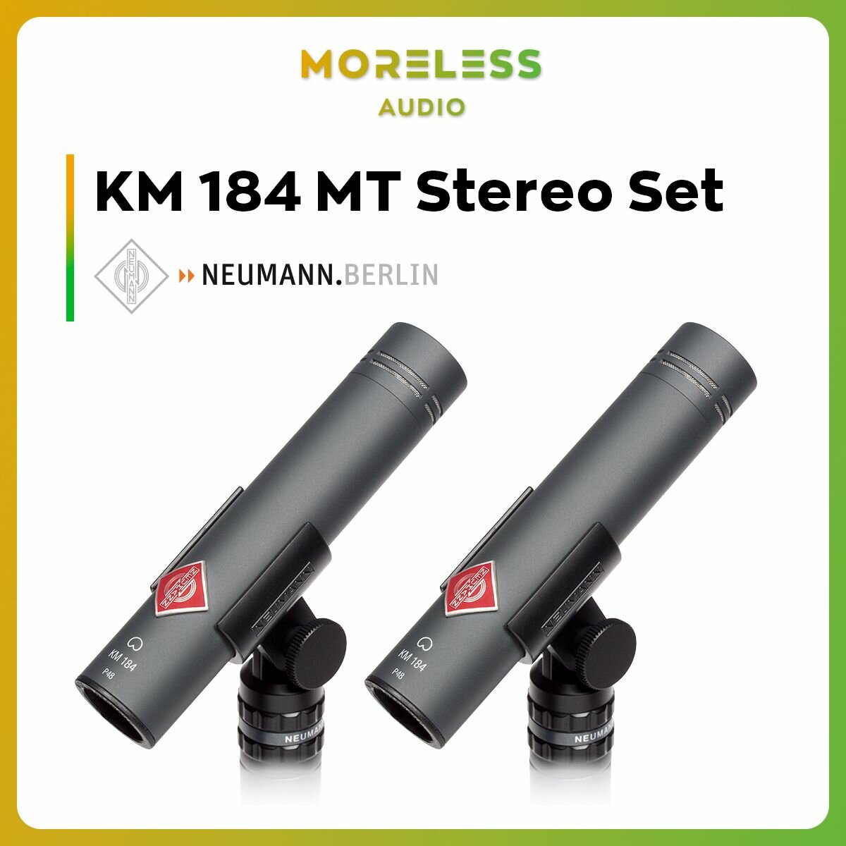 Neumann KM 184 MT Stereo Set - кардиоидные микрофоны с маленьким капсюлем (пара, черный)