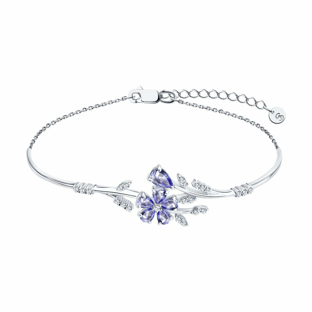 Браслет, белое золото, 585 проба