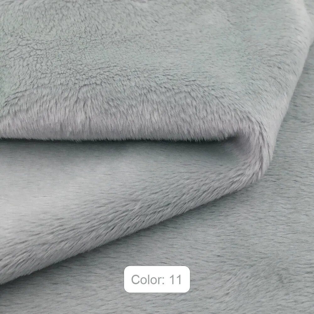 ZYFMPTEX плюшевая ткань Minky 100% полиэстер 45x50 см Серый, 11