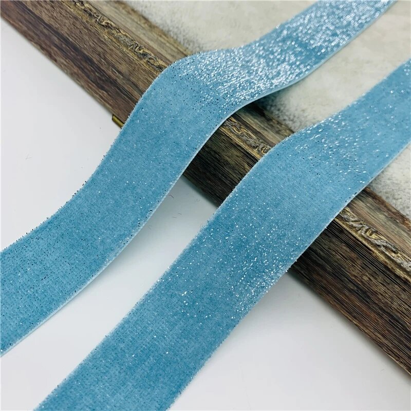 Бархатная лента CyanRafts 10 мм 25 мм 38 мм Бирюзовый, SkyBlue, 25mm 5yards