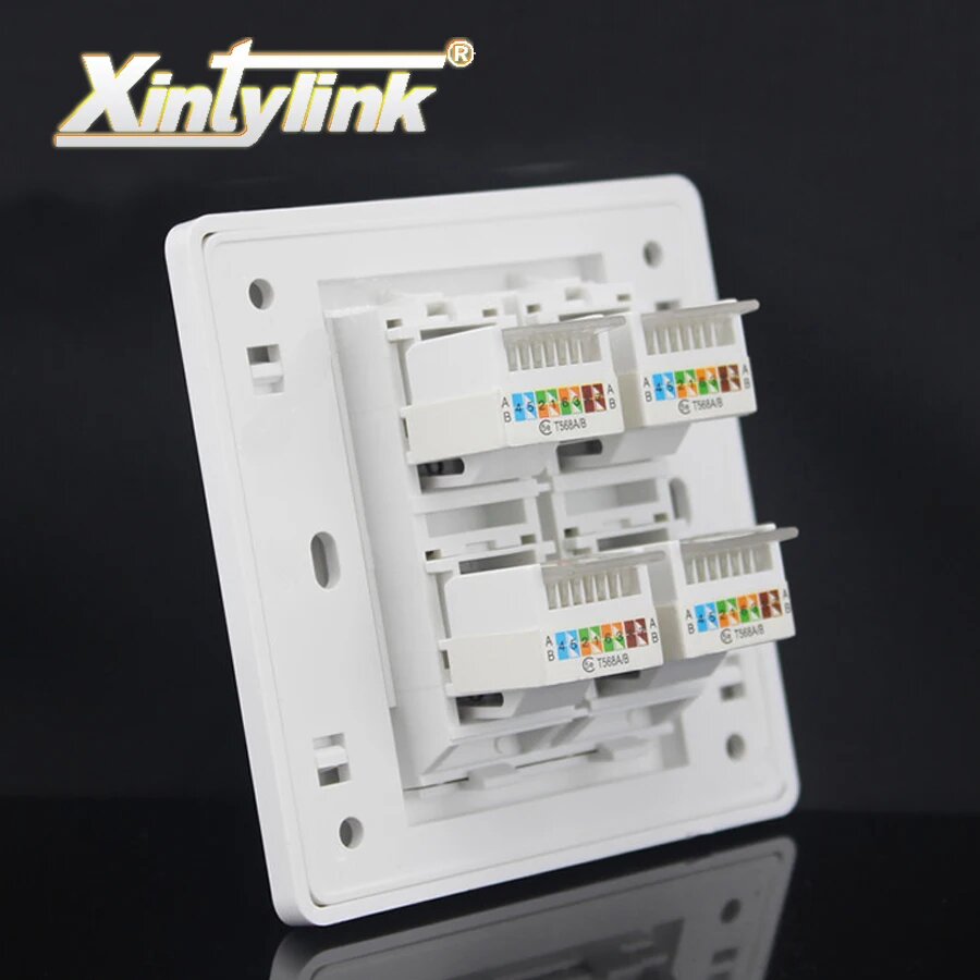 Сетевая панель Xintylink 4-портовая, цвет: 5pcs