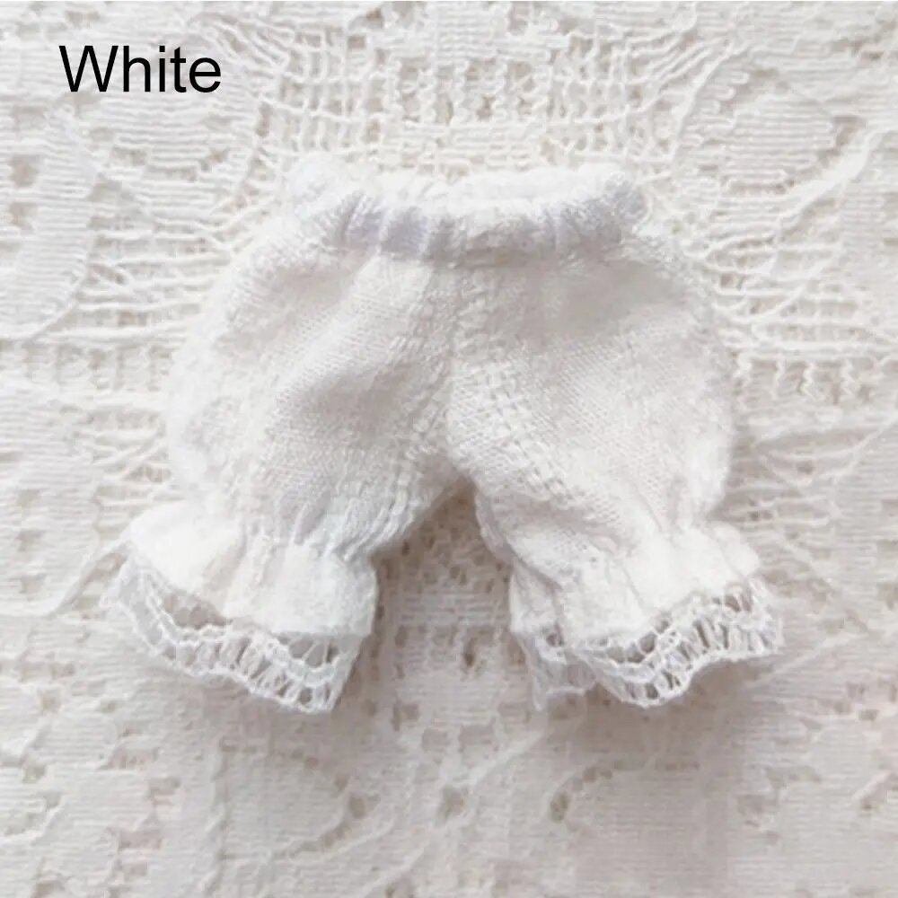 Хлопковые шорты для кукол 1/11 1/12 Белый, White