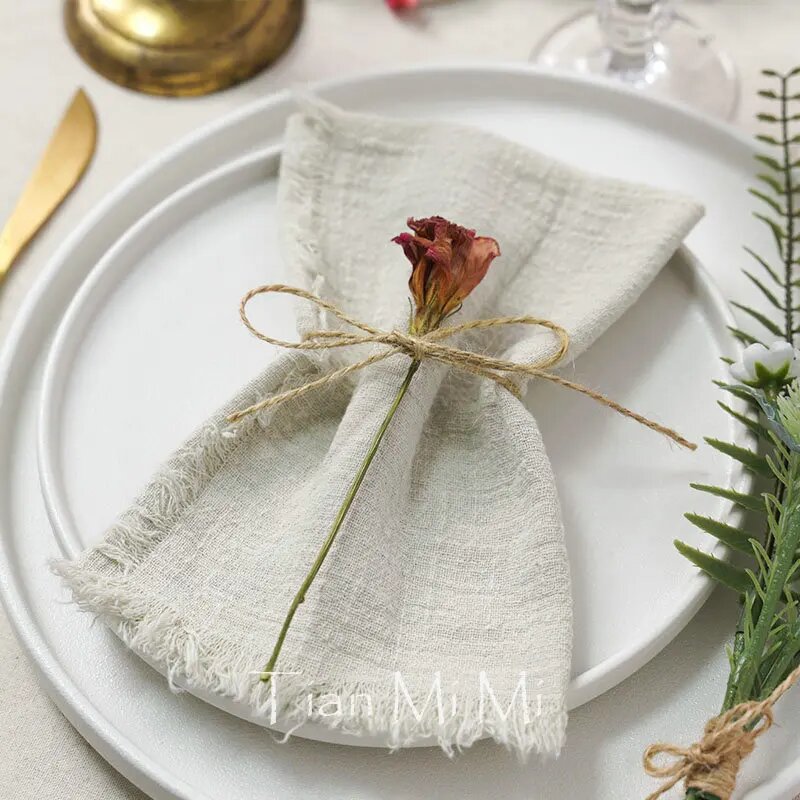 Хлопковые салфетки SUMMERTREE бежевого цвета Белый, Light grey