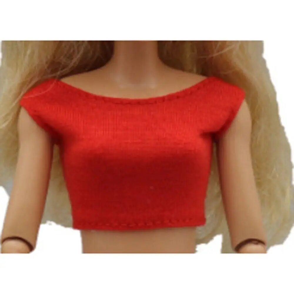 Кукольная футболка SIRENXI для кукол 1/6 Красный, 3