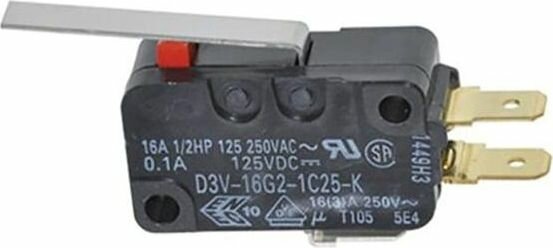 Микропереключатель OMRON D3V-16G2-1C25-K SNAP ACTION SPDT Rконт. макс 30мОм Пол 2 1 шт
