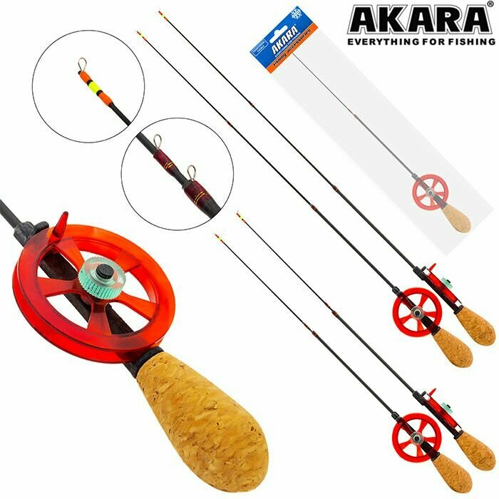 Удилище Akara Leader с катушкой Red HFTC-2C-R (хлыст Hi Carbon)