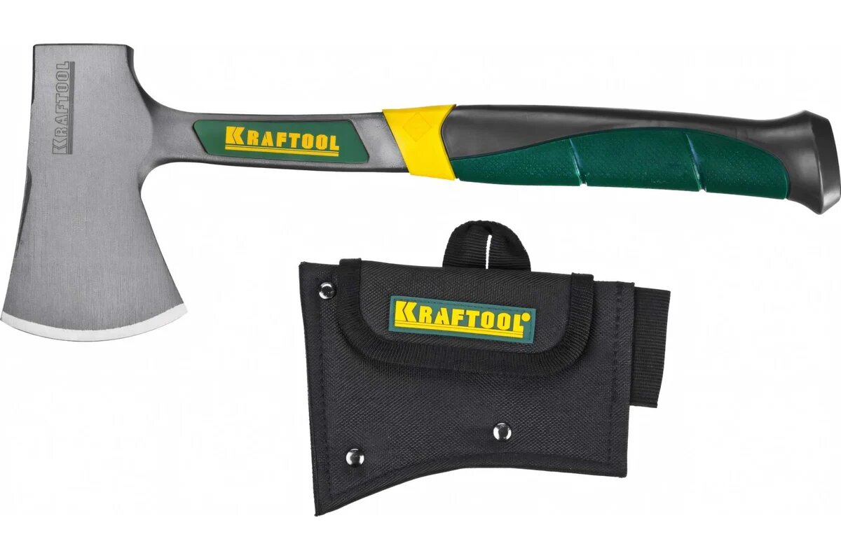 KRAFTOOL туристический цельнокованый топорик в чехле 20645-06 для походов и отдыха
