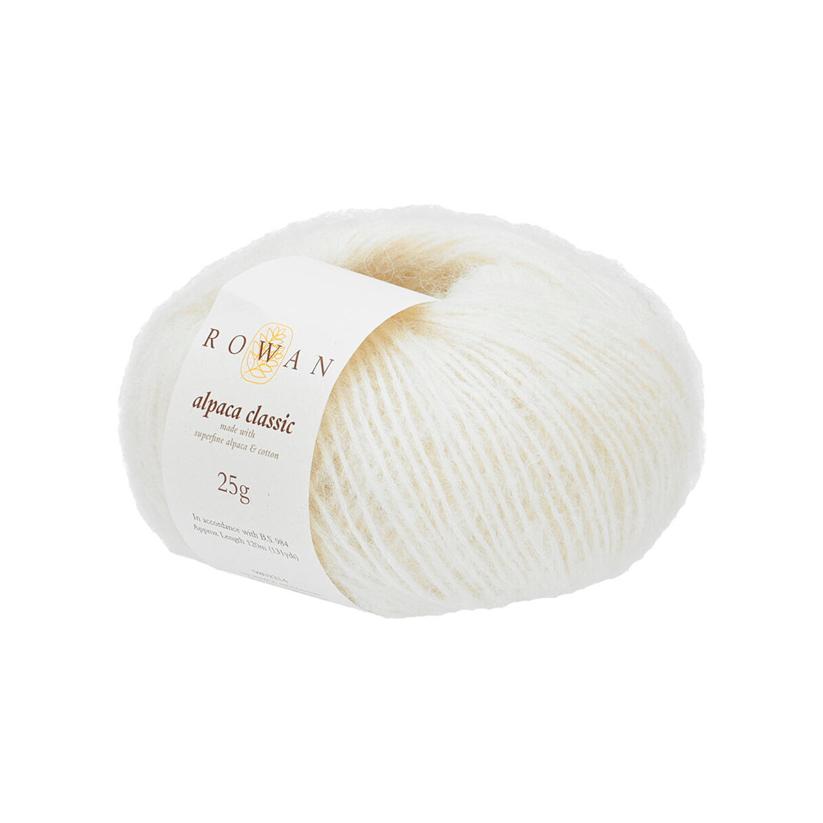 Alpaca Classic /Альпака Классик/ пряжа Rowan, 9802214 (115, snowflake white (снежинка белая), белый)