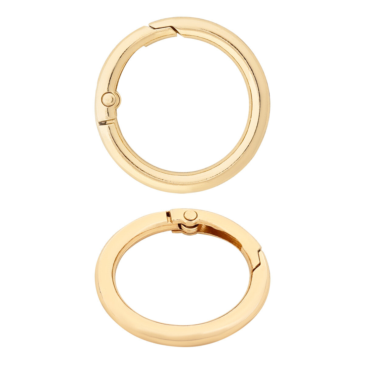 Кольцо разъемное на винтах 25мм (34*34мм) металл, золотистый, RA3227, 20 штук