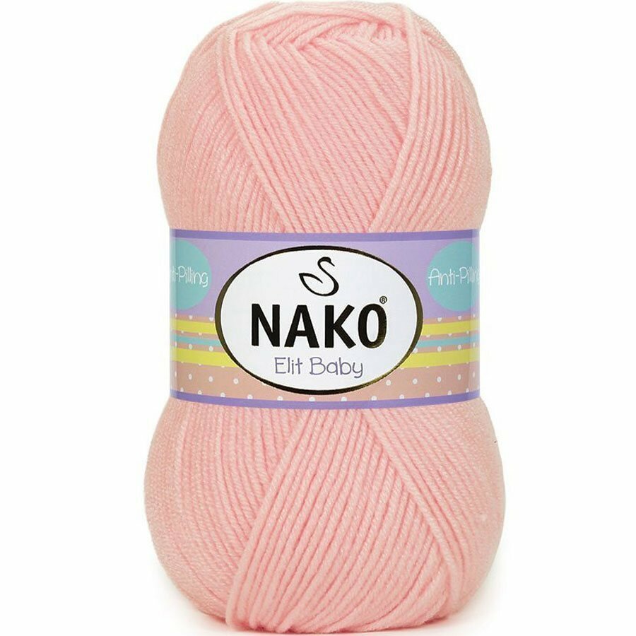 Пряжа Nako ELIT BABY 12381 персик (5 мотков)