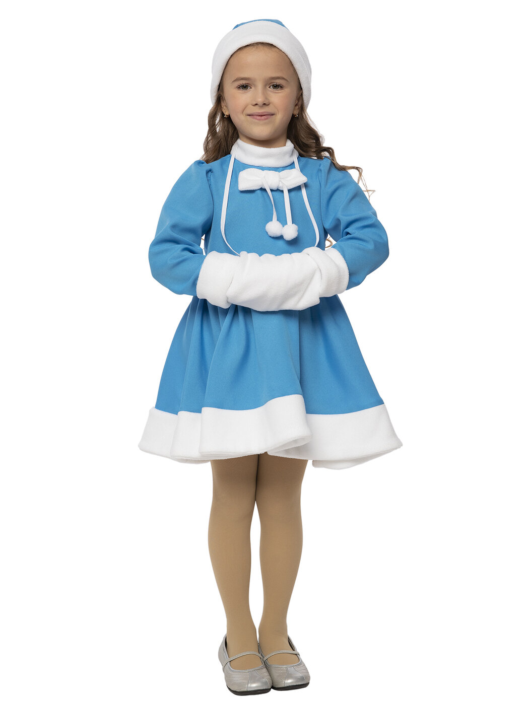 Детский карнавальный костюм Снегурочка на рост 104-110 (размер 28)