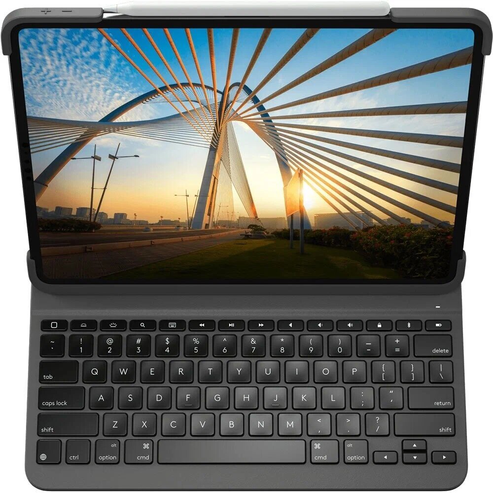 Чехол-клавиатура Logitech iPad Pro 12.9 3rd-6th gen (2018-2022) Keyboard Slim Folio Pro Gray 920-009990