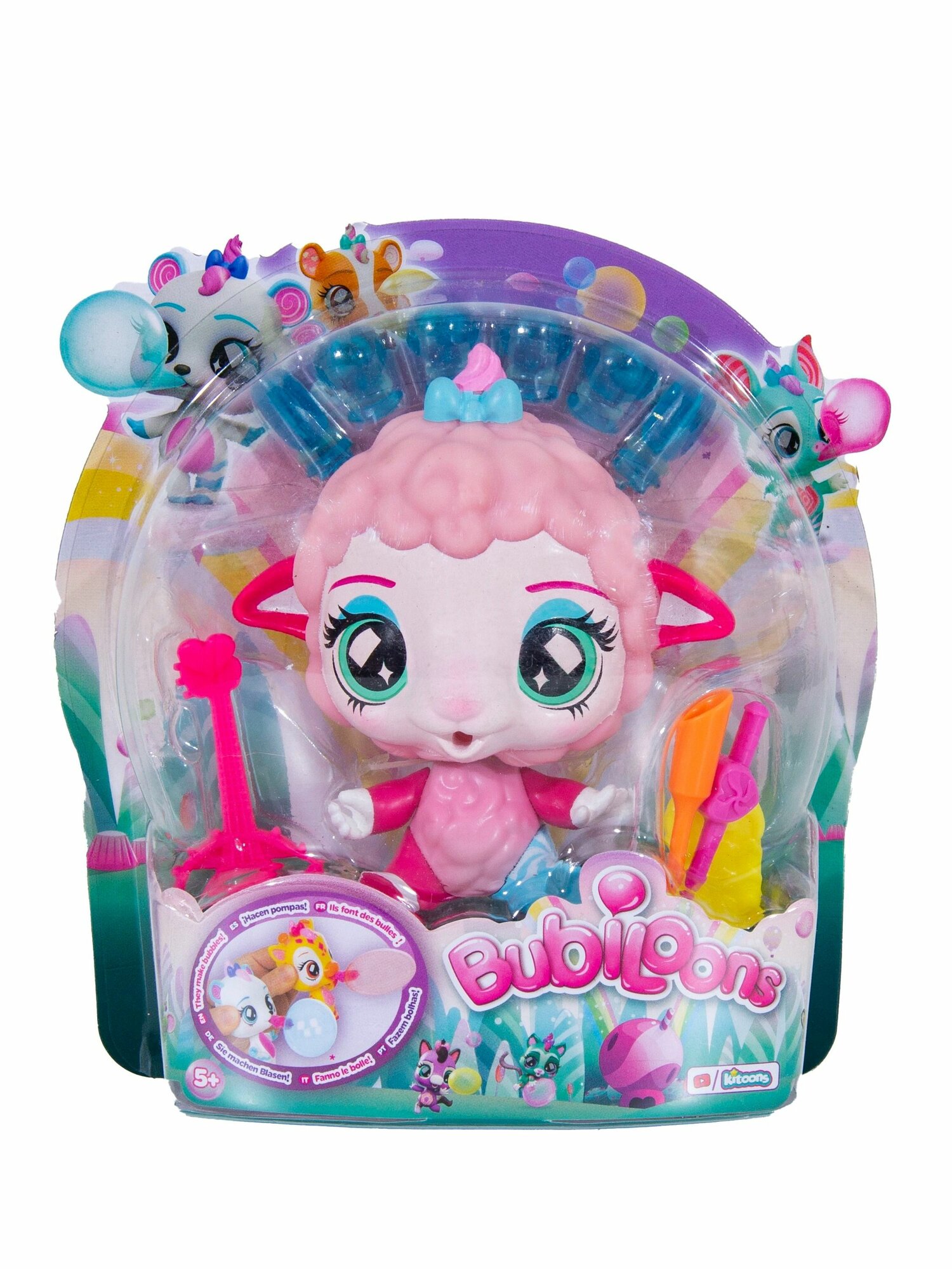 Фигурка коллекционная Bubiloons Зверушка с аксессуарами Пинки 8 см